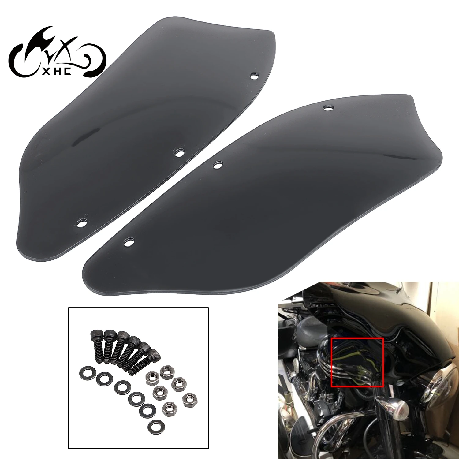 Batwing-Fairing-Wind-Deflectors-For-Harley-Dyna-FXDB-F-C-WG-Road-King ...