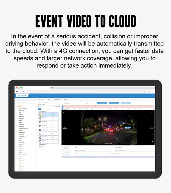 داش كام 4G -‏JC120 أمامية ، بث مباشر وتتبع - داش كام ستور