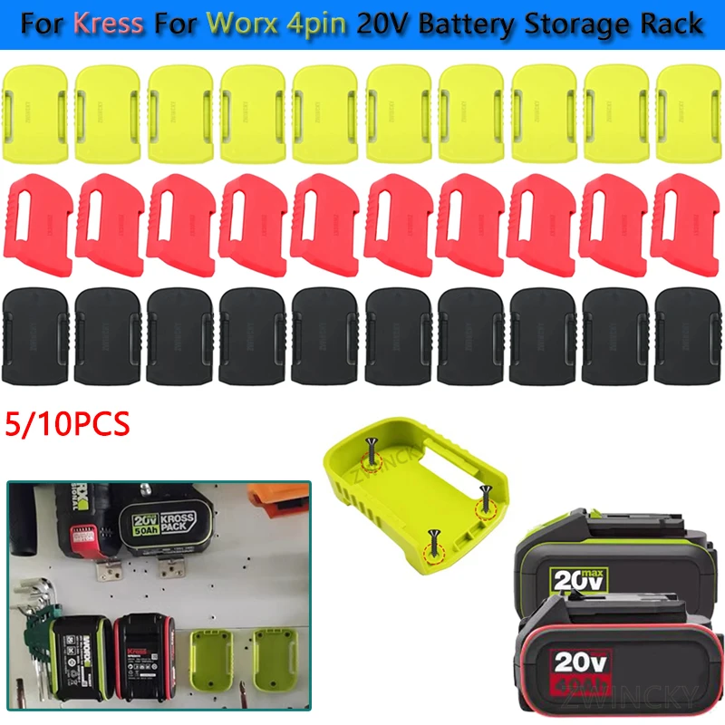 5-10PCS-NEW-Battery-Storage-Rack-Battery-Holder-Case-For-Kress-Worx ...