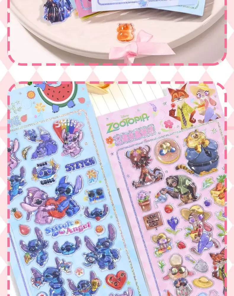 AKawaii 3D Crystal Stickers Creative Peripheral Zootopia Student Reward ...