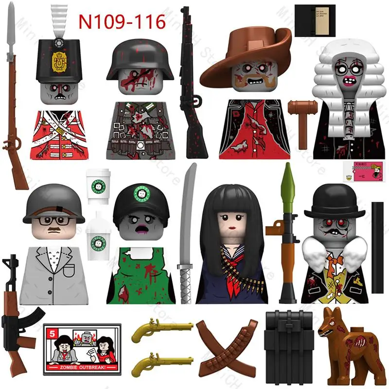 Halloween-Zombie-Judge-Micah-Cowboy-Coffee-Shop-Waiter-Horror-Movie-MOC ...