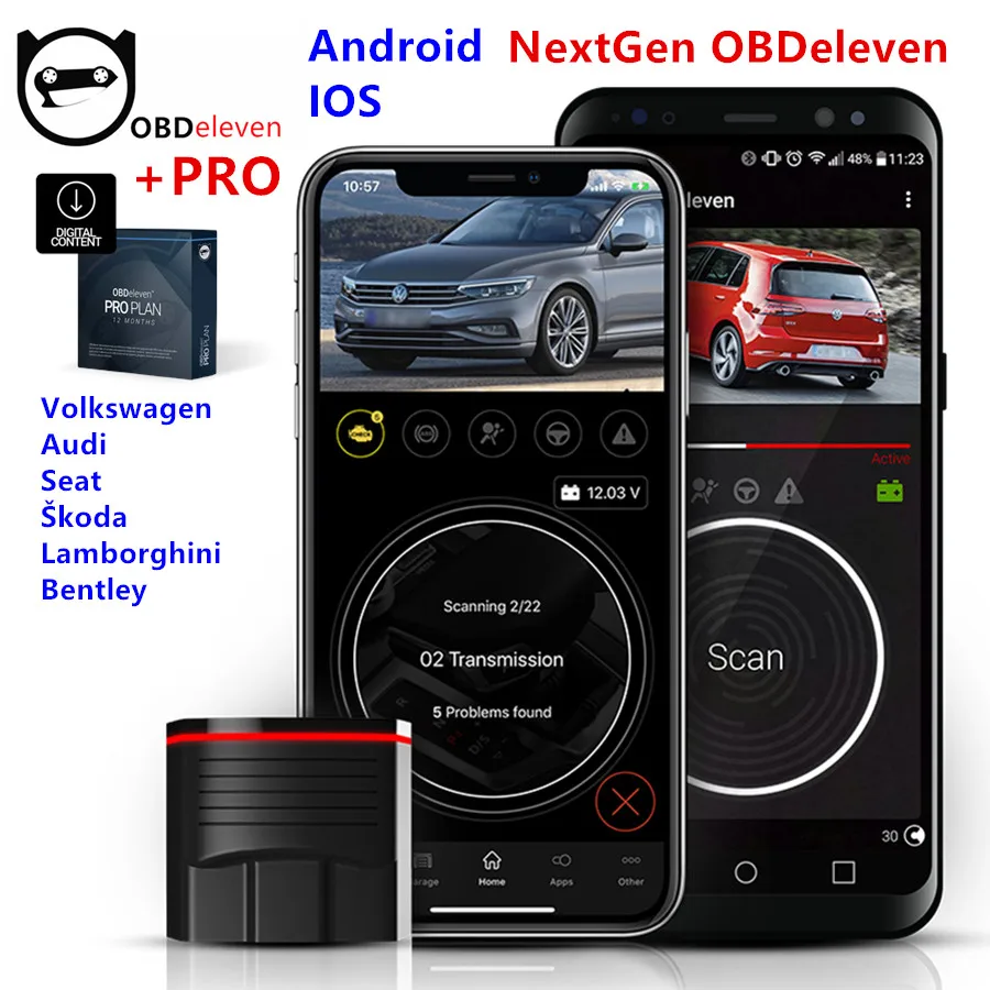 OBDeleven NextGen OBD11 OBD Eleven Pro 폭스 바겐 BMW VW/Audi/Skoda 등 궁극적 인 ...
