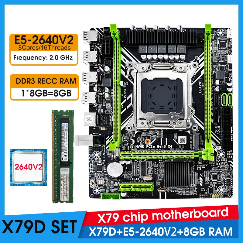 X79-motherboard-kit-with-xeon-e5-2640-v2-CPU-lga2011-combo-8GB-1600Mhz ...