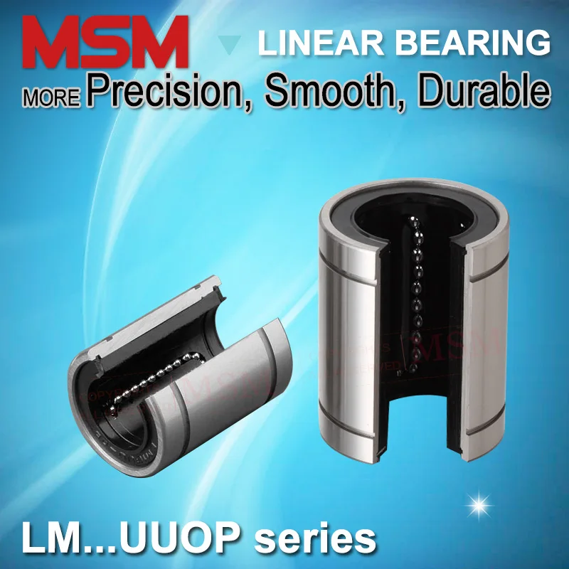 4pcs MSM Open Type Linear Bearings LM12UUOP LM16UUOP LM20UUOP LM25UUOP ...
