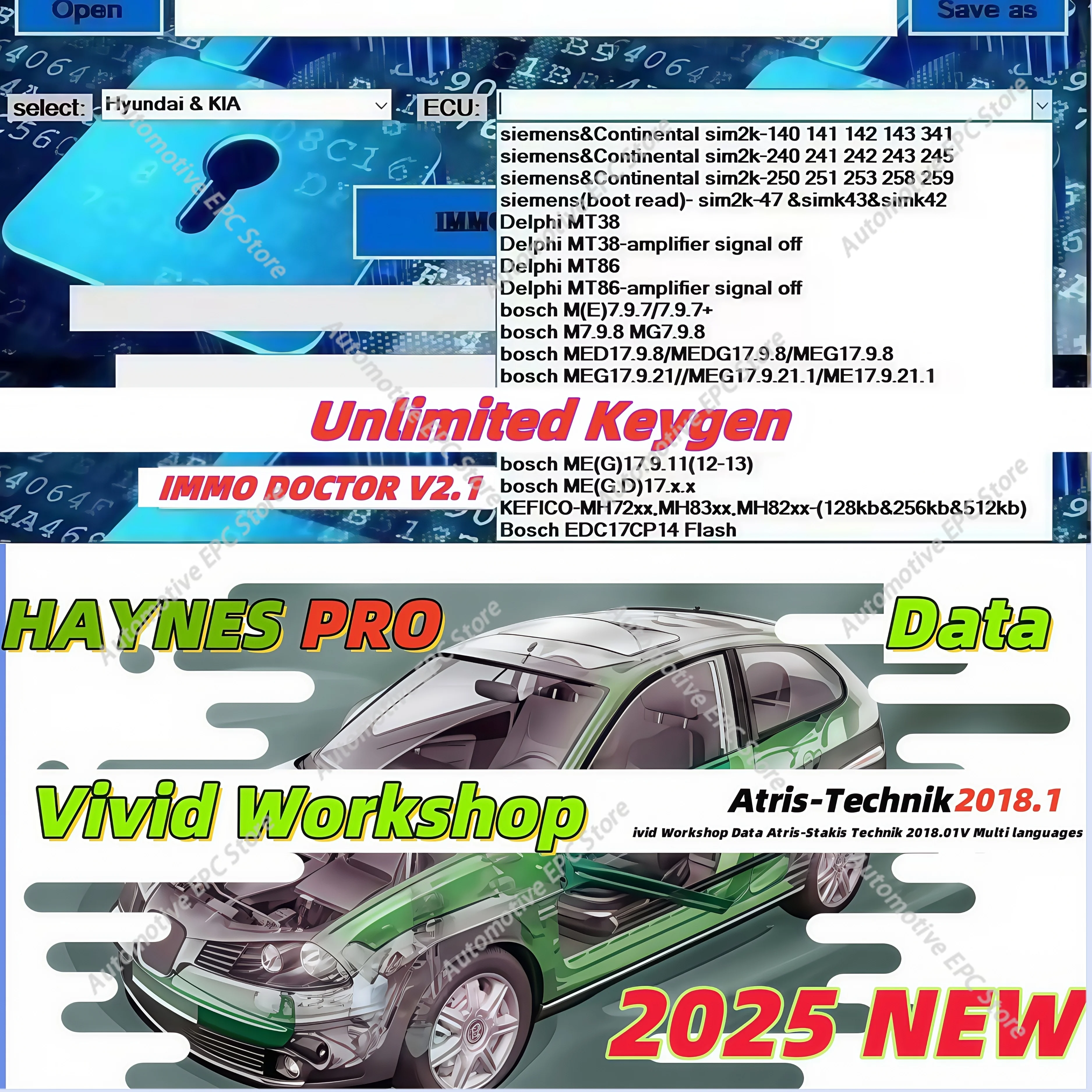 2026 Hot Car Repair Software IMMO DOCTOR V2.1+ Vivid Workshop Data ...