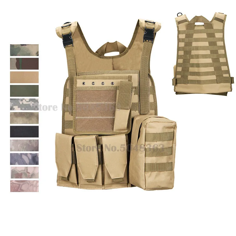 Hunting Military Tactical Camouflage Molle Vest Wargame Body Armor ...