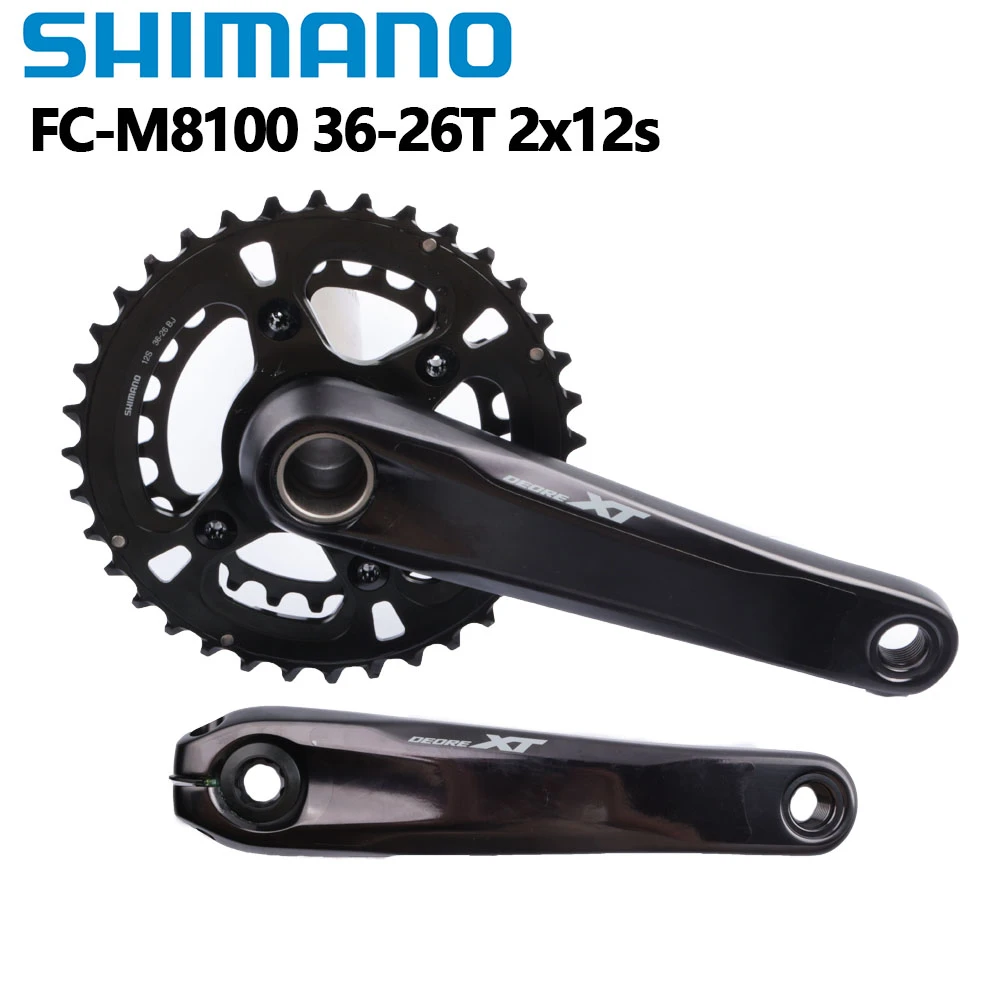 Shimano DEORE XT SLX M8100 M7100 Crankset 36 26T Double Chainring 2x11speed 170mm 175mm Crank ...