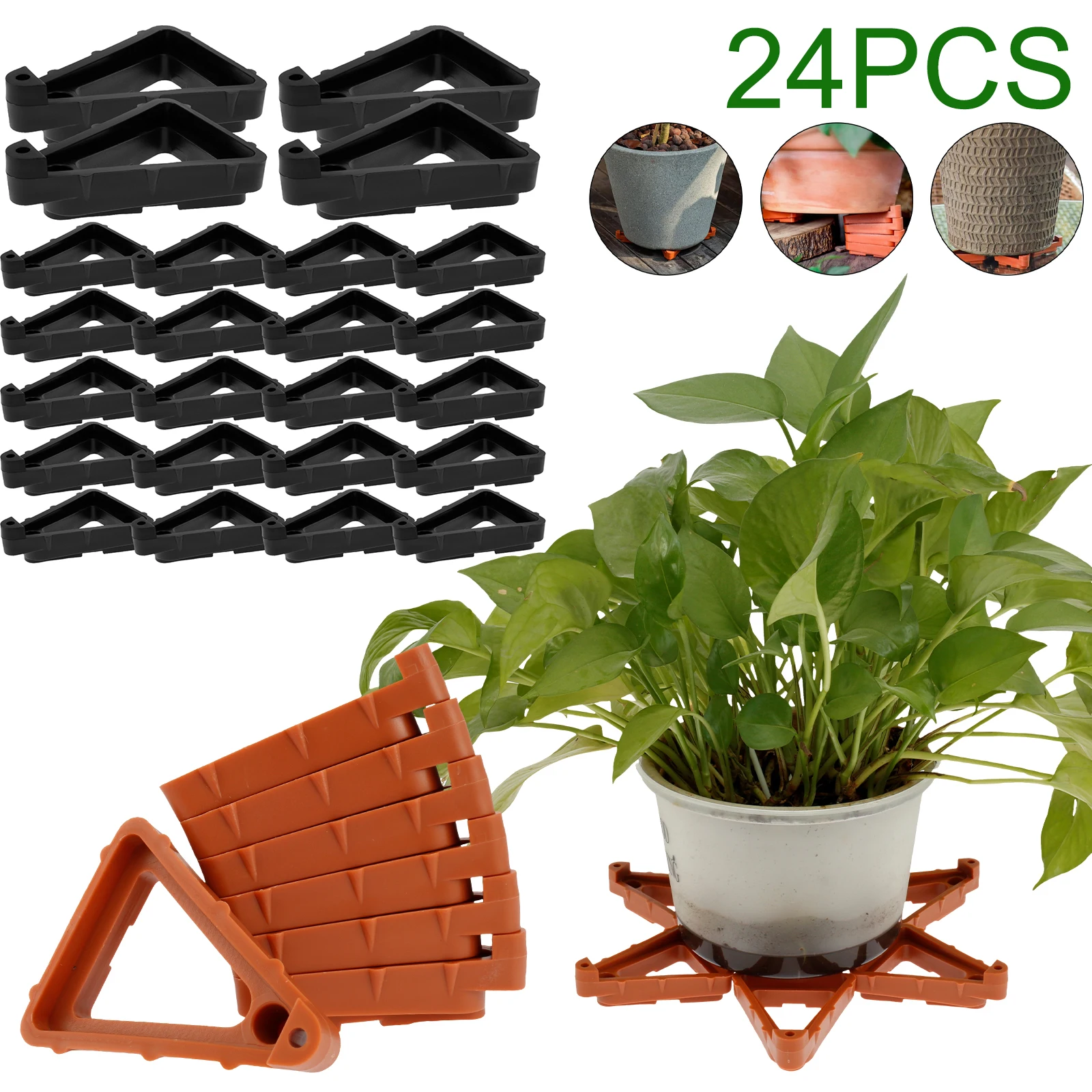 Plant-Flower-Pot-Feet-Stand-Invisible-Triangle-Risers-Toes-Lifters ...