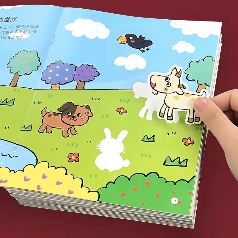 10 Books/Set Kids Concentration Sticker Activity Books - Fun Game ...