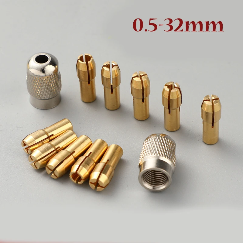 5/11PCS/lot Mini Drill Brass Collet Chuck for Dremel Rotary Tool 0.5-3 ...