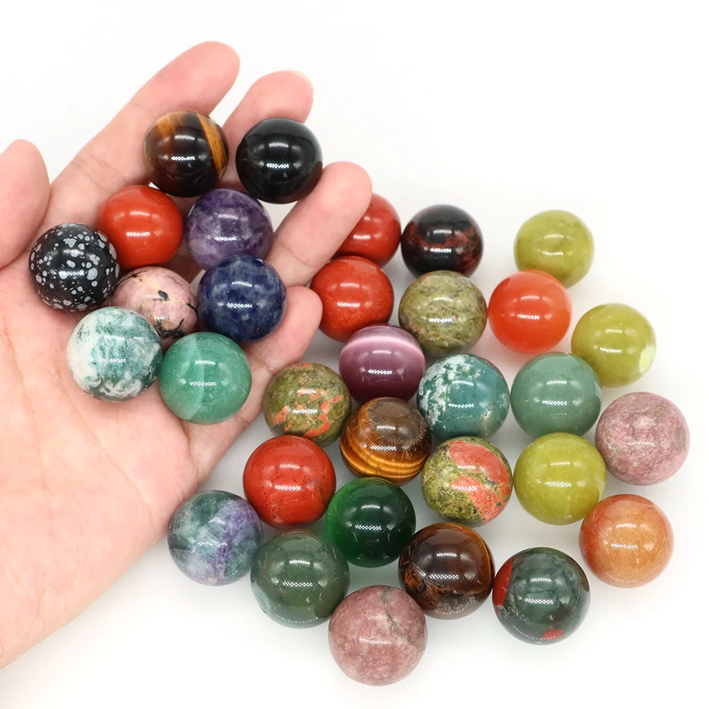20mm-Natural-Stone-Round-Ball-Rose-Quartz-Non-Porous-Crystal-Bead-DIY ...