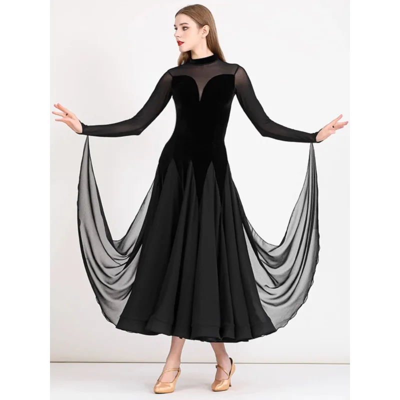 Adult-Modern-Dance-Dress-MY885-Velvet-National-Standard-Dance-Practice ...