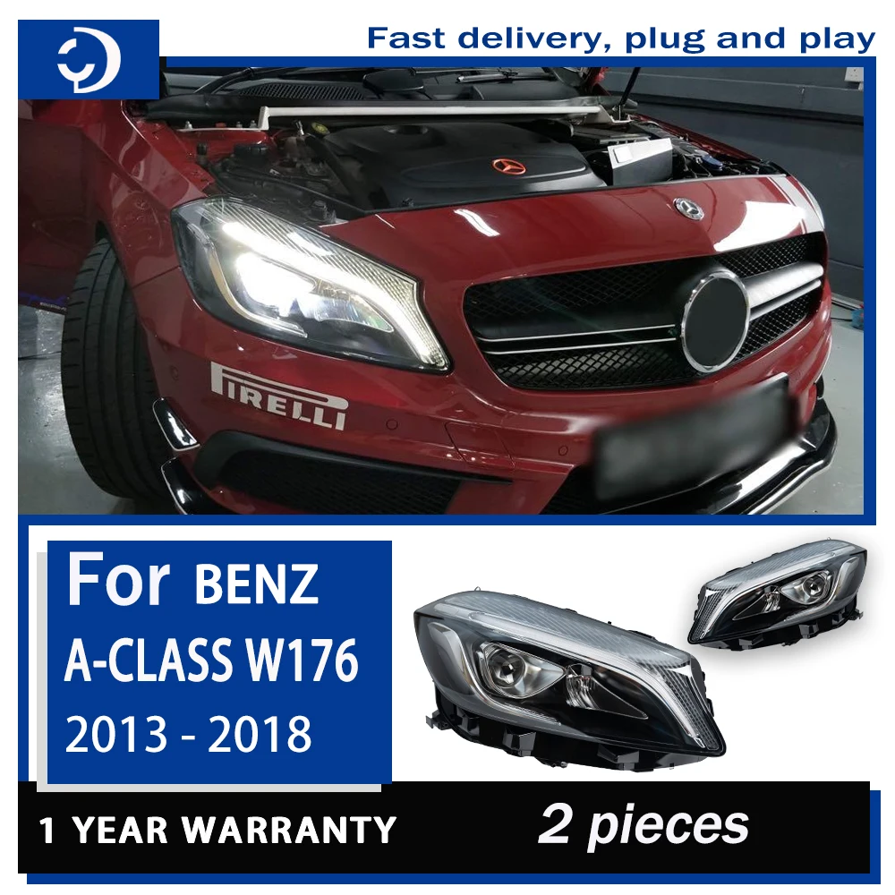 Car Styling Headlights for Benz A-Class W176 LED Headlight 2013-2018 ...