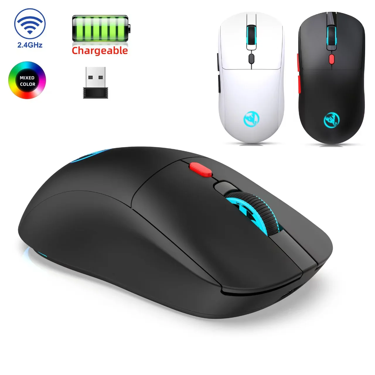 Hxsj T20 Wireless 2 4g Mouse With Built In 650mah Rechargeable Battery