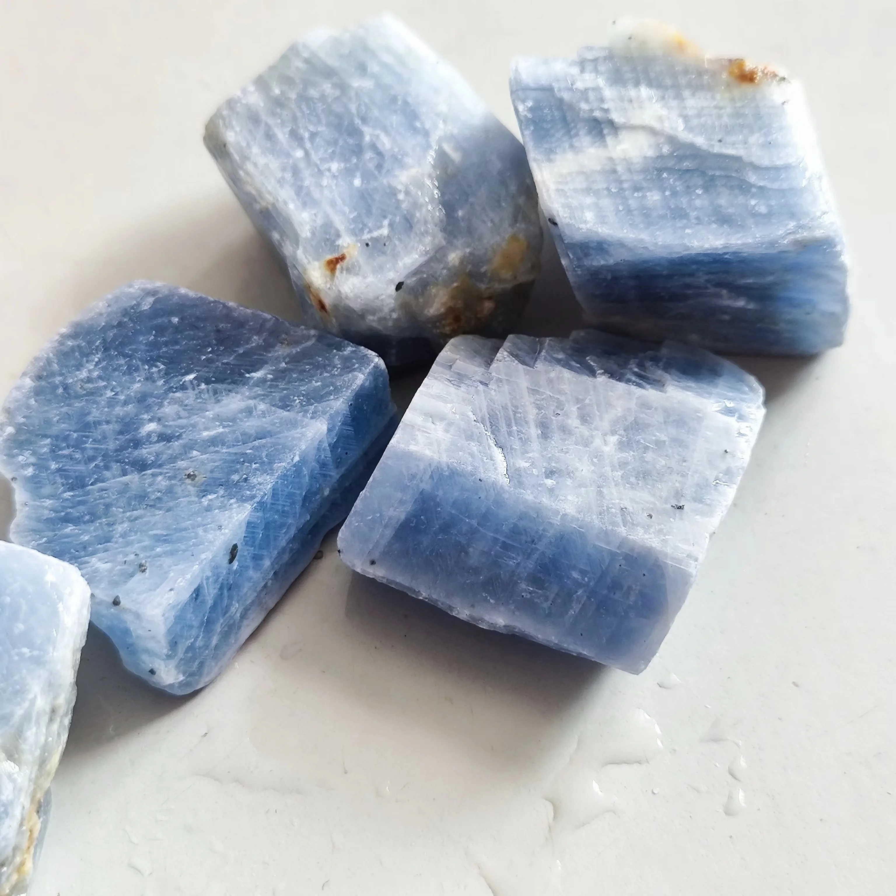 Natural-Raw-Blue-Calcite-Crystal-Stone-Home-Decoration-Stone-Celand ...