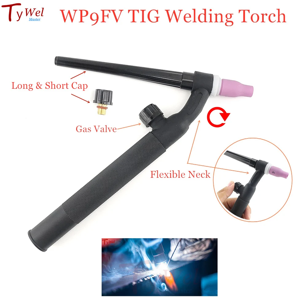 WP9FV-TIG-Torch-GTAW-Tungsten-Electrodes-Welder-WP9-Argon-Air-Cooled-WP ...