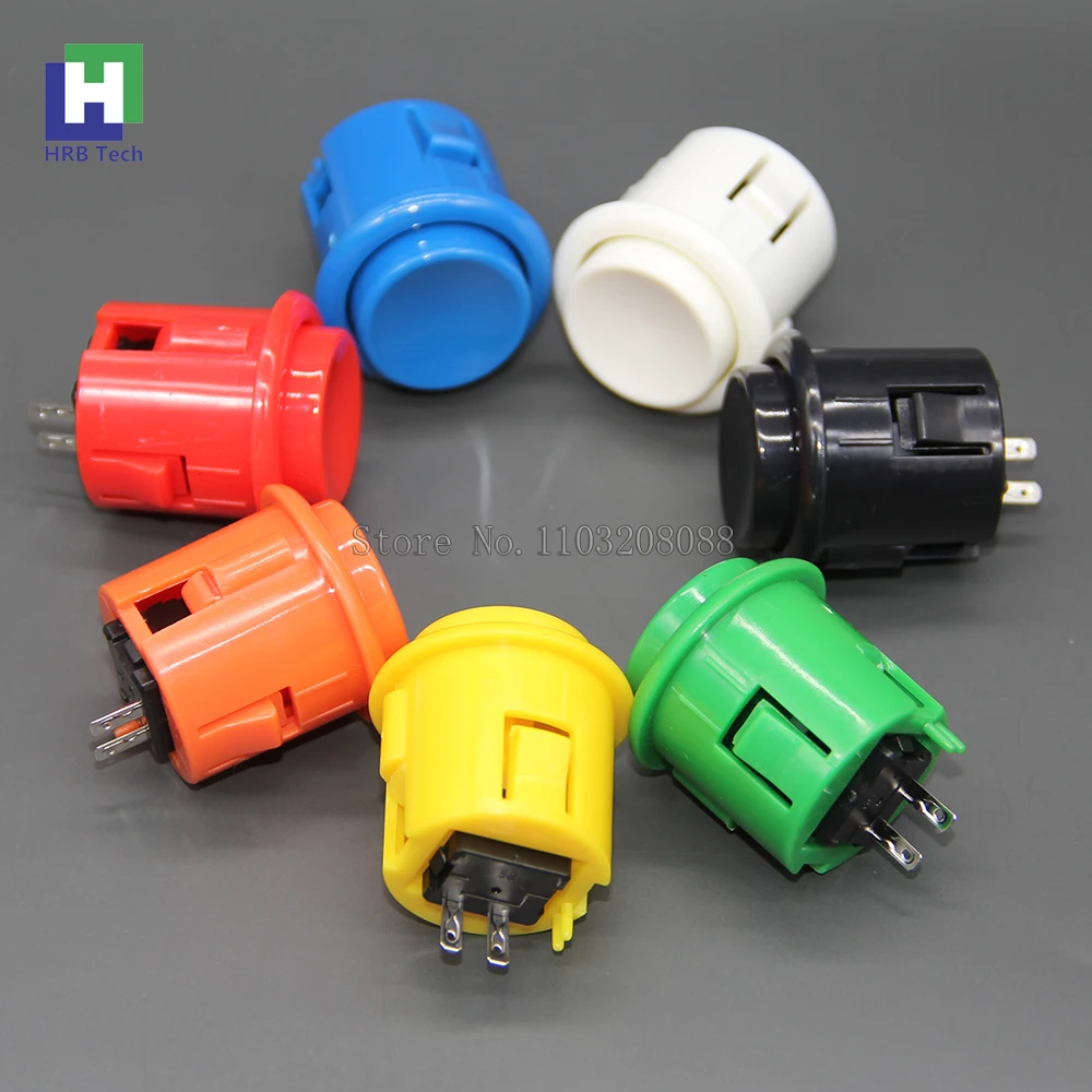 50pcs-28MM-New-American-Concave-Arcade-Push-Button-Game-Machine ...