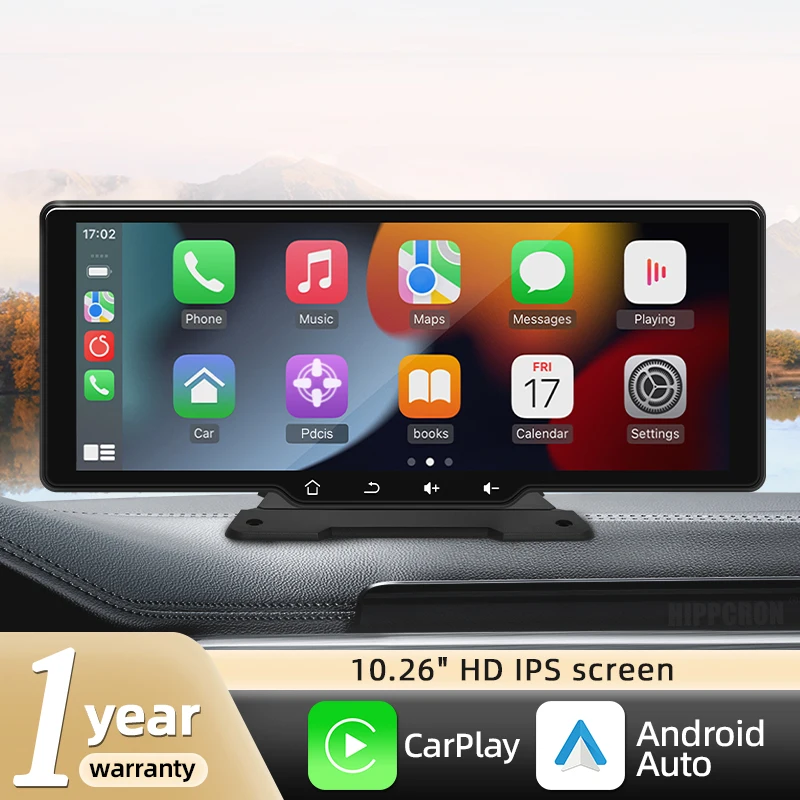 Wireless-Carplay-Android-Auto-10-26-Inch-Universal-BT-CAM-FM-TF-USB-AUX ...