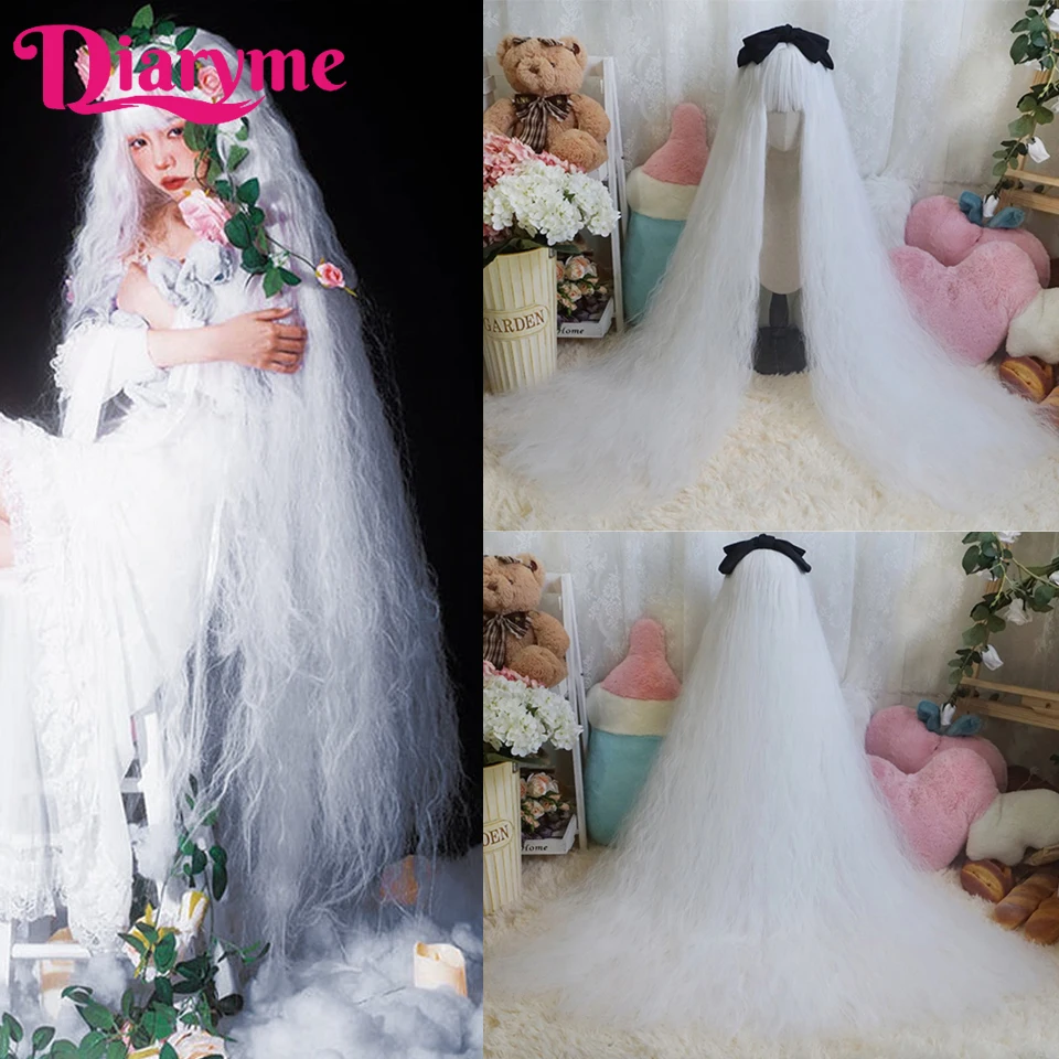 120cm-Lolita-Super-Long-Wavy-Wig-Synthetic-Corn-Curly-Hair-Wig-With ...