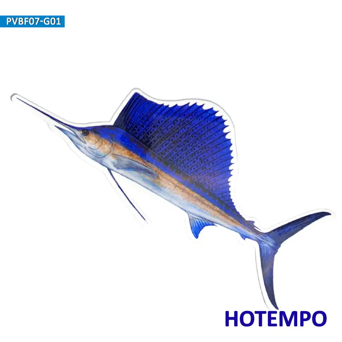 20cm-Sailfish-Stickers-Big-Size-Style-Marine-Fish-Go-Fishing-Decals-for ...