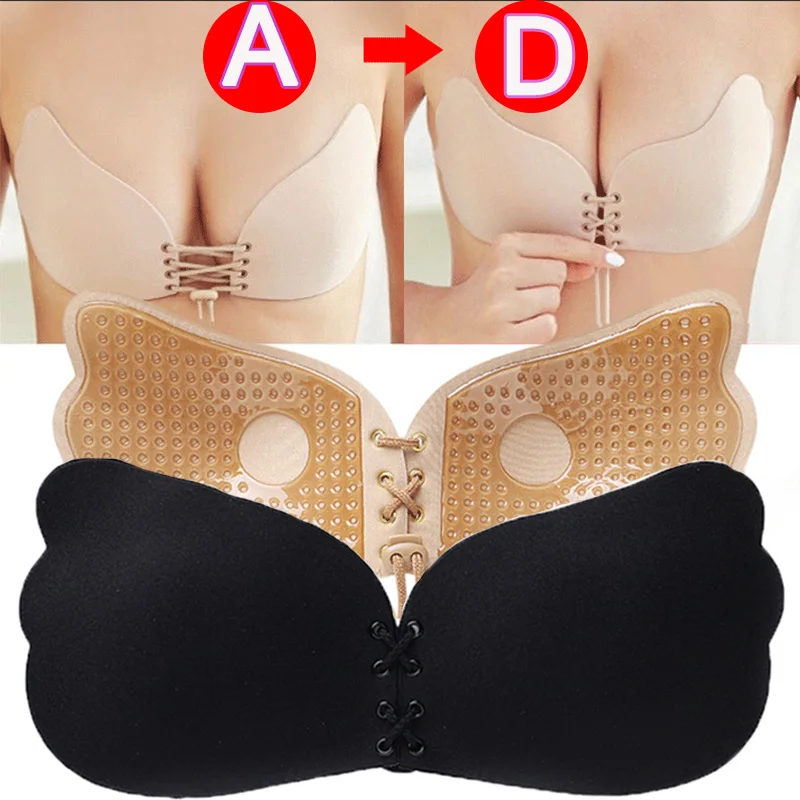 Seamless-Self-Adhesive-Fly-Bra-Strapless-Push-Up-Bra-Wireless-Stick-on-Sexy-Lingerie-Invisible ...