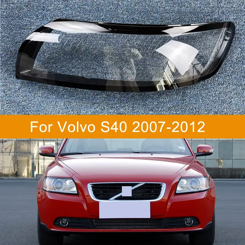 For-Volvo-S40-2007-2008-2009-2010-2011-2012-Headlamp-Lens-Cover ...