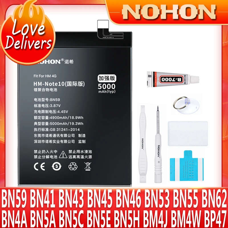 NOHON-BN59-BN55-BN5A-BN46-Battery-For-Xiaomi-Redmi-Note-10-Pro-9S-10S ...