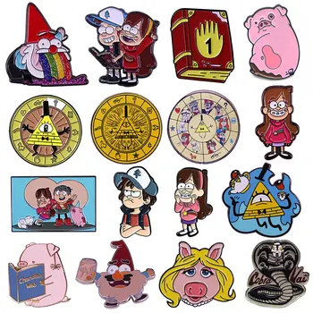 Adventure Animation Gravity Falls Enamel Pins Disney Anime Metal Brooch ...
