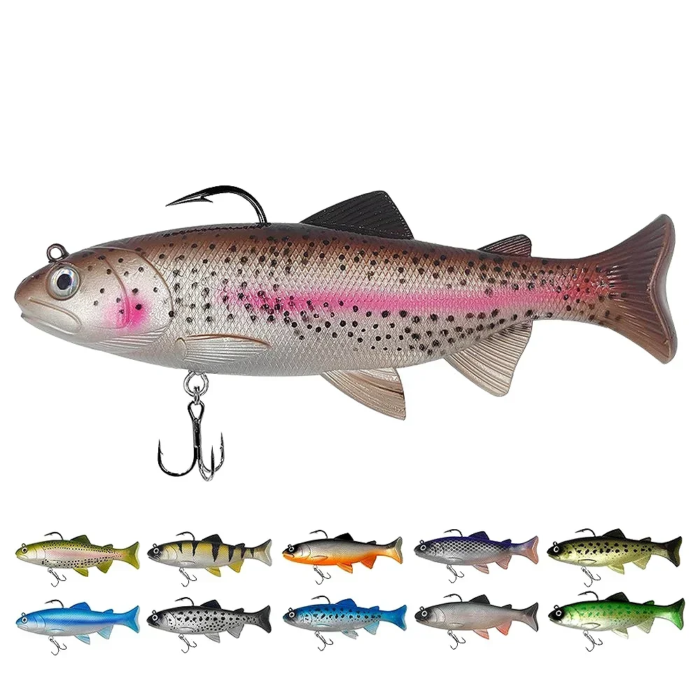 Soft-Bait-Plastics-Swimbait-Silicone-Lure-Rubber-Fish-180mm-125g ...