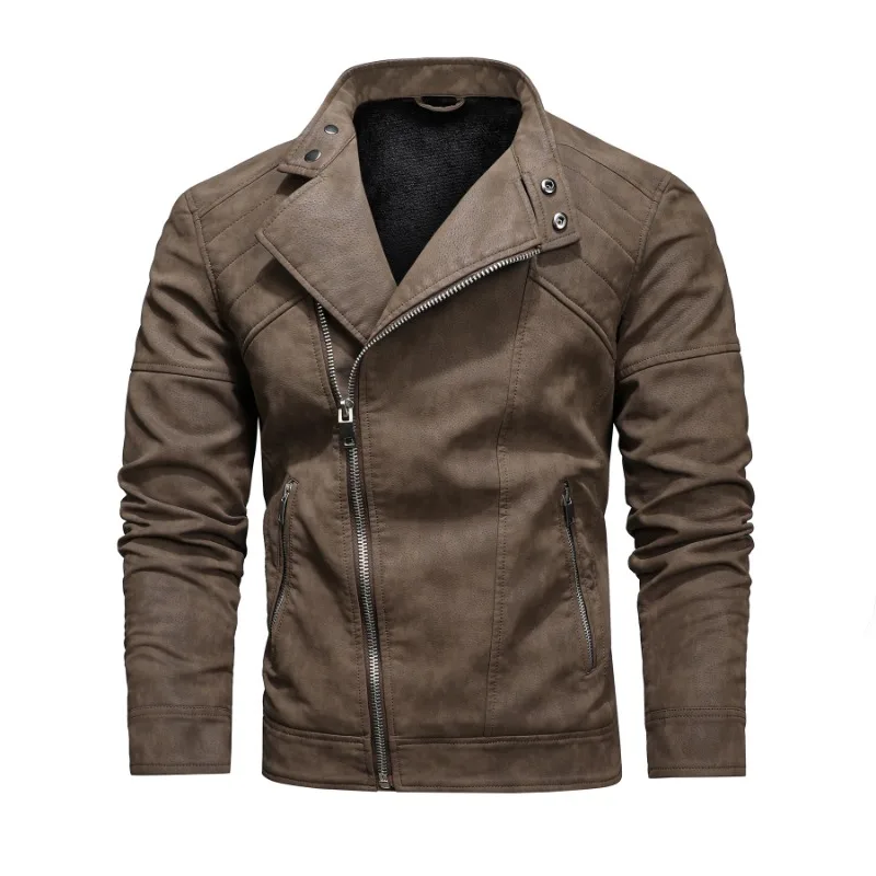 Winter-Fleece-Warm-Men-s-Motorcycle-Leather-Jacket-Trendy-Diagonal ...