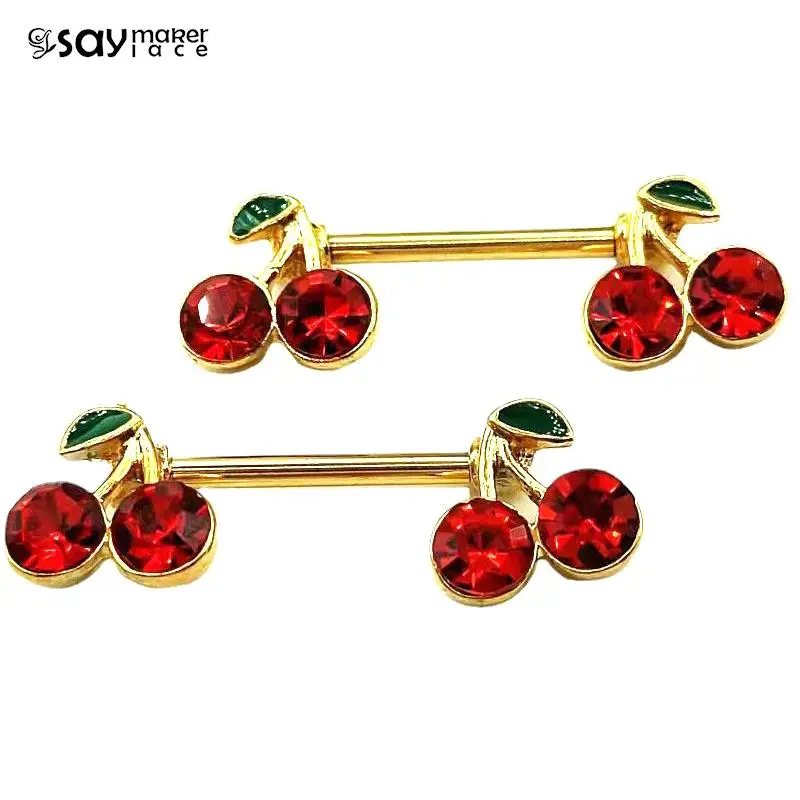 Piercing-de-pecho-de-circ-n-de-cereza-para-mujer-1-piezas-adorno-para ...