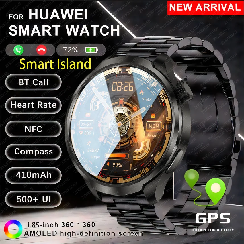 For-HUAWEI-Sports-Waterproof-Smart-Bracelet-Men-Watch-GPS-NFC-Compass-1 ...