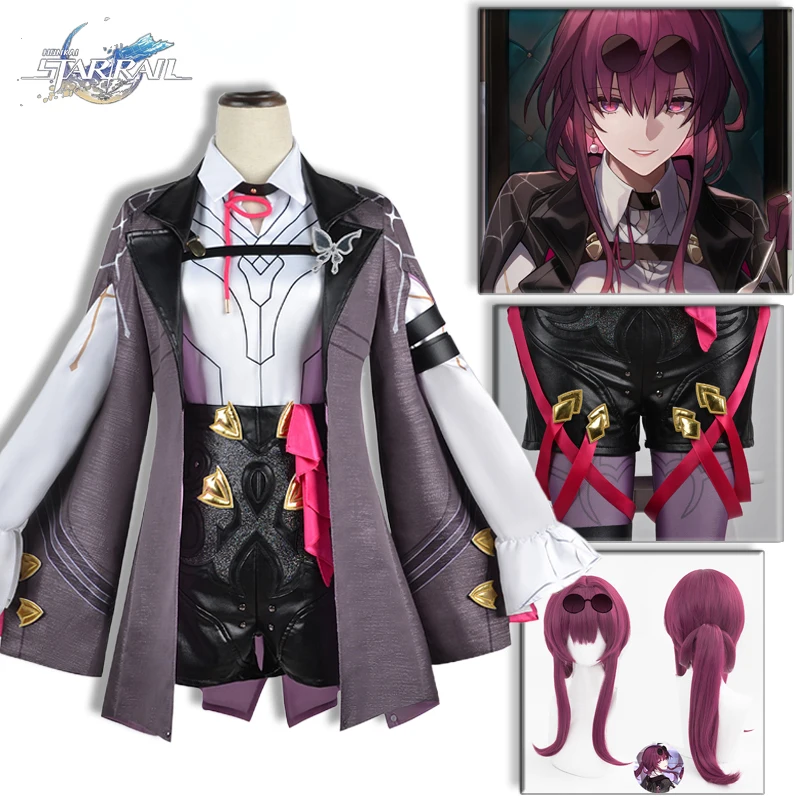 Kafka Honkai Cosplay Star Rail Game Costume Wig Combat Uniform Wig ...