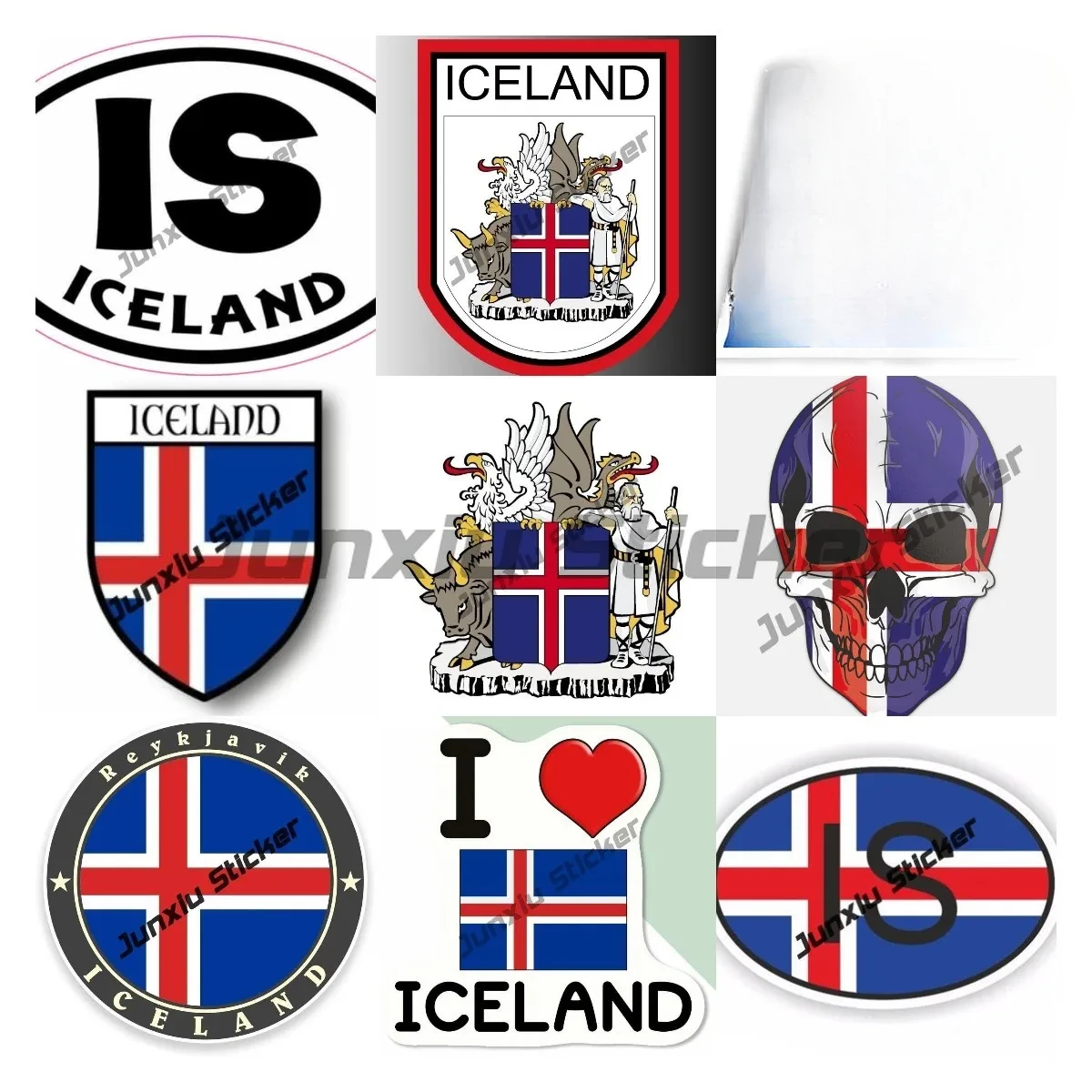 Icelandic-Coat-of-Arms-Sticker-Weatherproof-Decal-Iceland-Decals-Island ...