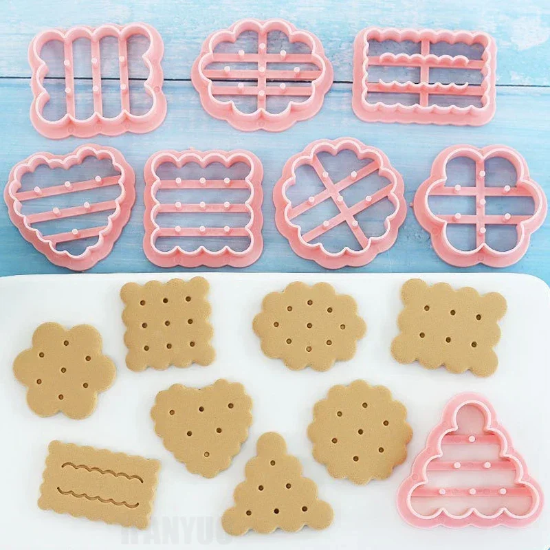 8pcs Cookie Molds Set Cookies Cutters Classic Retro Biscuit Mold ...