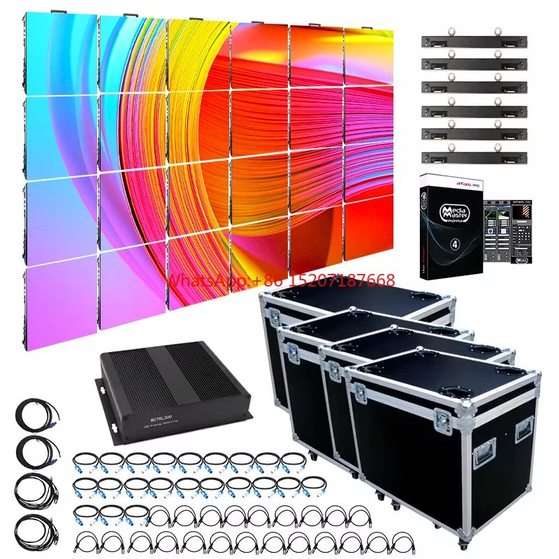 Indoor Outdoor LED Screen Display 3m X 4m Seamless Splicing Giant Stage ...