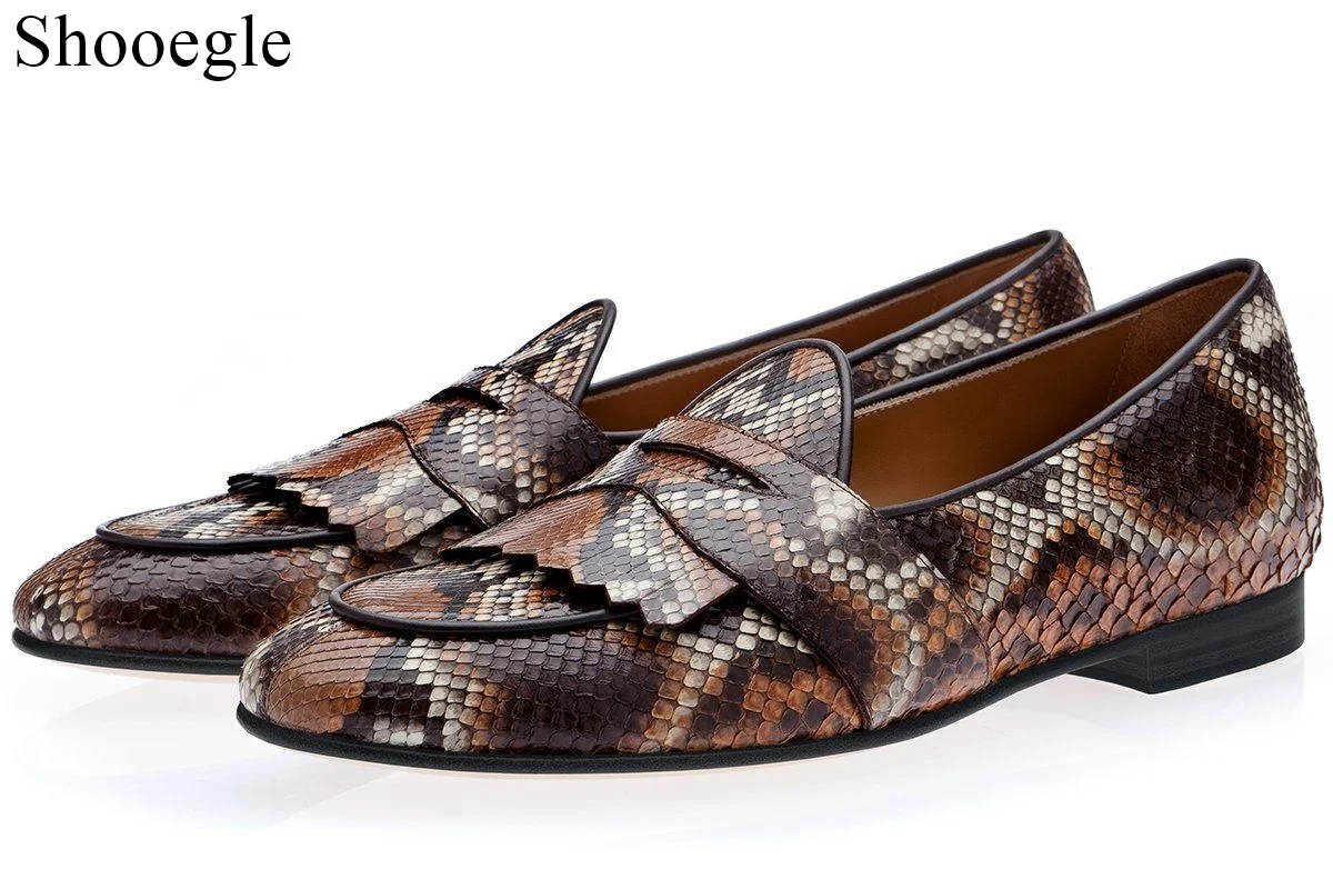 Luxury-Men-Oxford-Shoes-Snake-Skin-Prints-Classic-Style-Dress-Leather ...