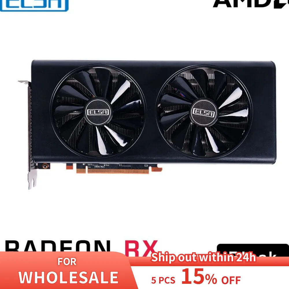 ELSA-Black-AMD-Radeon-RX-5700-Video-Card-8GB-GDDR6-256Bit-For-PC-Gaming ...