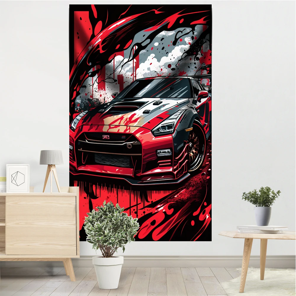 Nissan-GTR-Skyline-JDM-Racing-Tapestry-Banner-Flag-Cute-Bohemian-Room ...