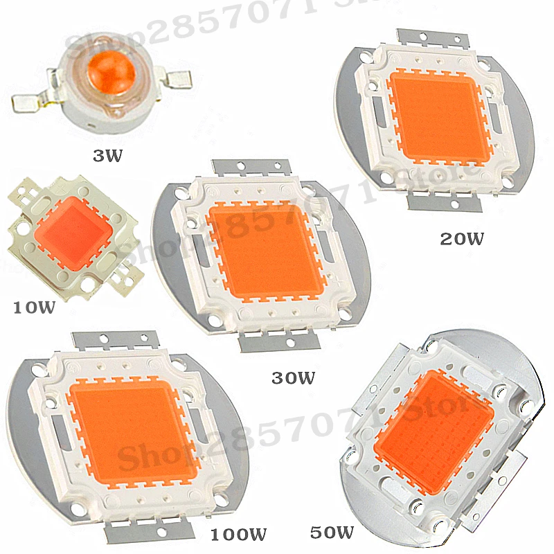 Led 3w 5w 10w 20w 30w 50w 100w Full Spectrum 400~840nm 30mil - Light ...