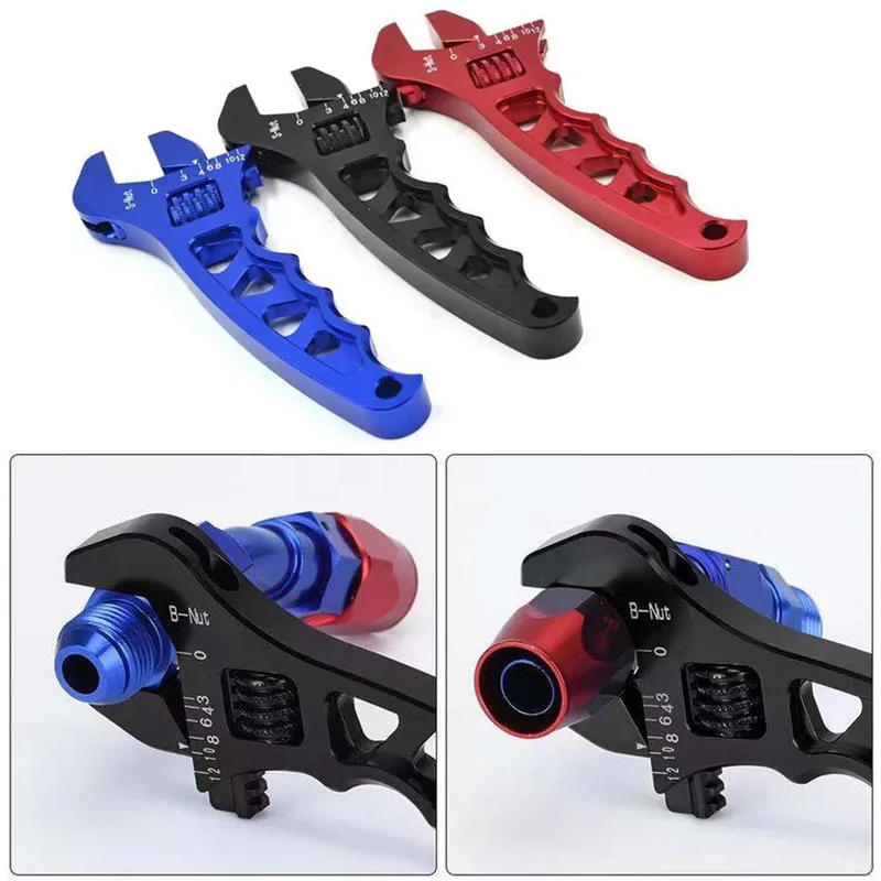 Universal AN3 4 6 8 10 12 Adjustable Wrench Lightweight Aluminum Wrench ...
