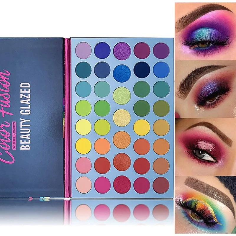 Beauty-Glazed-paleta-de-sombras-de-ojos-39-colores-brillo-mate-Arco ...