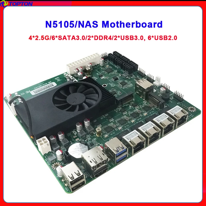 N5105-DIY-NAS-Mini-ITX-Industrial-Motherboard-Intel-i226-V-2-5Gbps-4 ...