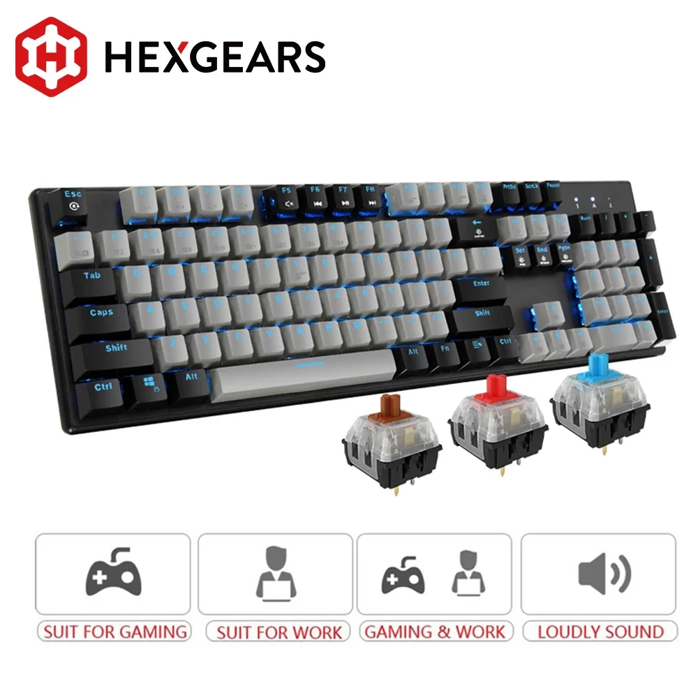 Hexgears-GK706B-Professional-Mechanical-Keyboard-with-MX-Switch-104 ...