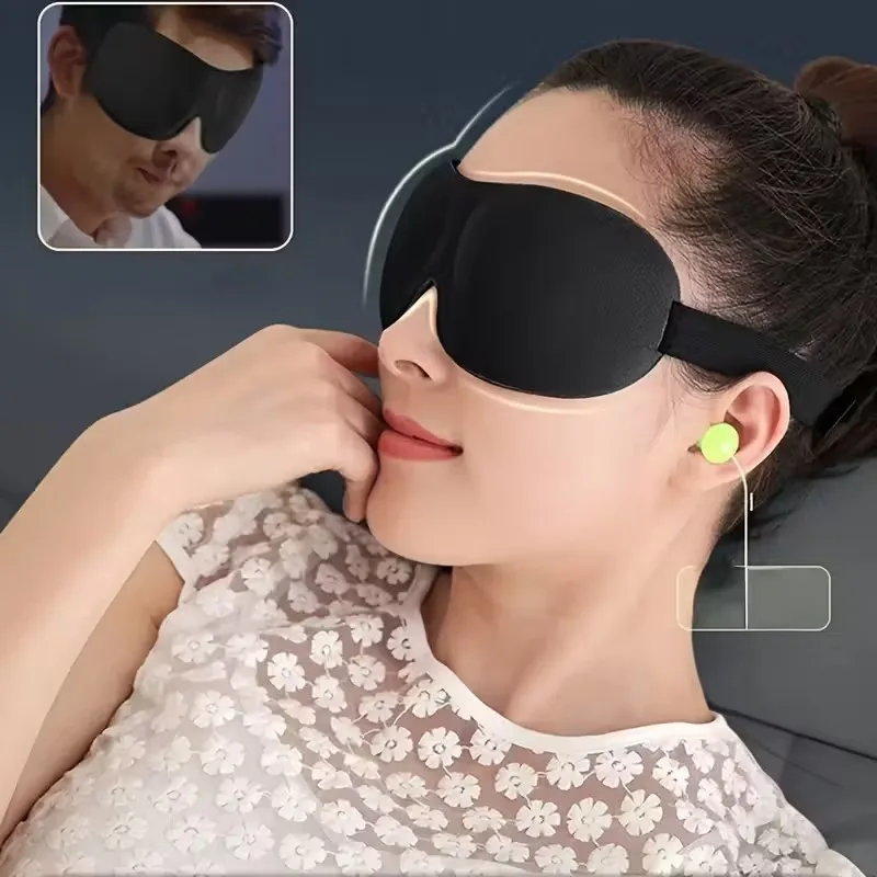 3D Sleep Mask Eyepatch Natural Block Out Light Eyeshade Cover Shade Eye ...