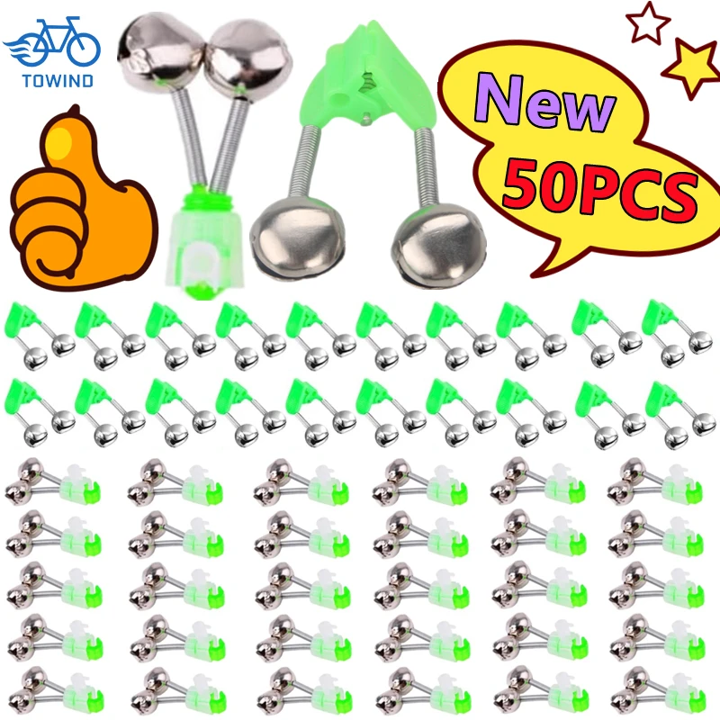 50-5PCS-Double-Bells-Fishing-Indicator-Bait-Alarm-Loud-Sound-Alert-Bell ...