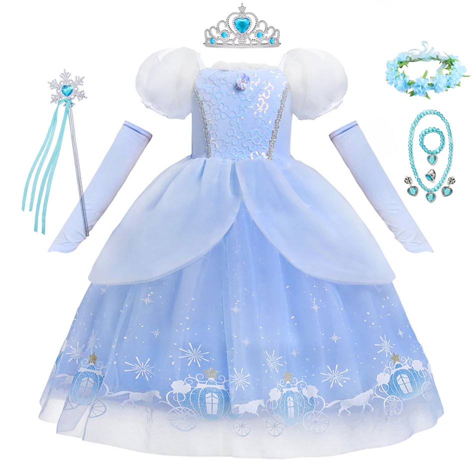 Cinderella-Princess-Cosplay-Dress-for-Girl-Kid-Ball-Gown-Sequin ...