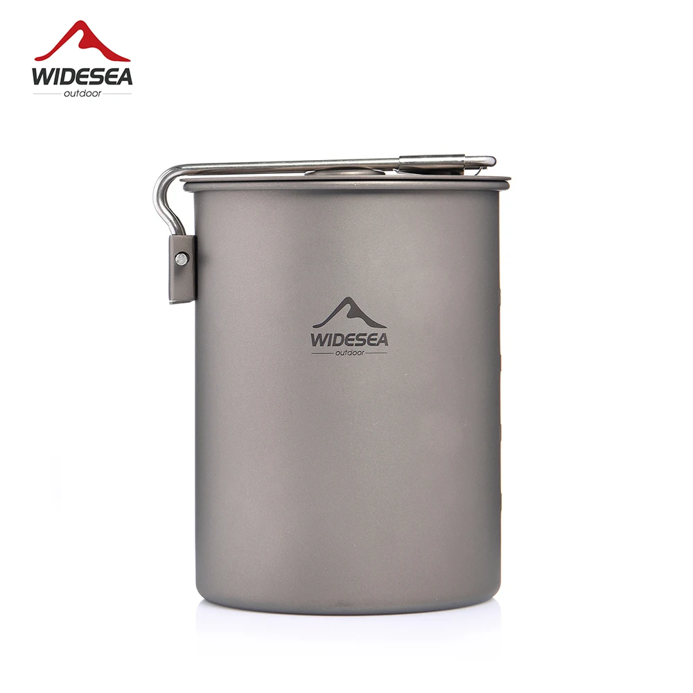 Widesea-Titanium-Pot-Camping-Folding-Handle-Cookware-Set-Tableware ...