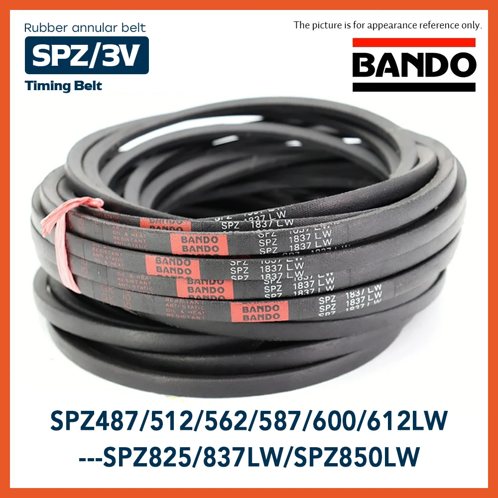 BANDO SPZ/3V Type SPZ487-850mm Hard Wire Rubber Drive Pitch Length ...