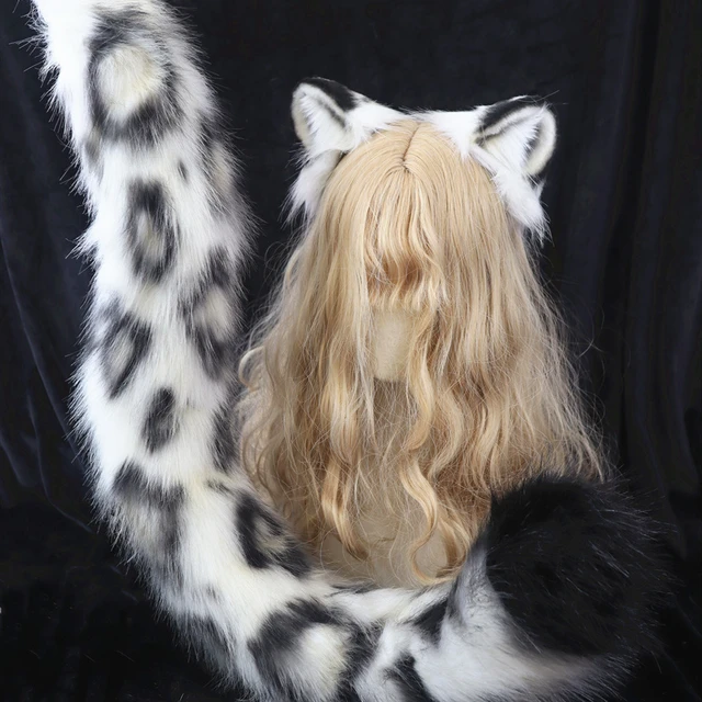 Snow Leopard Ears And Tail